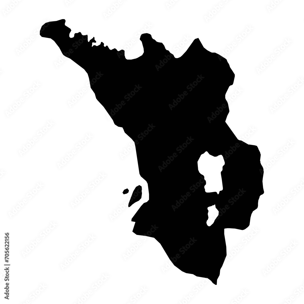 Selangor state map, administrative division of Malaysia. Vector ...