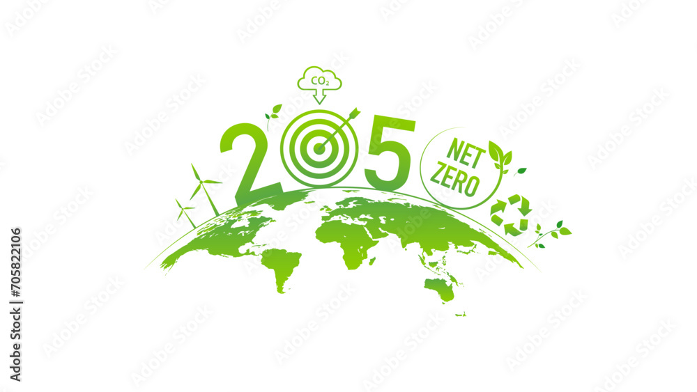 Net Zero target in 2050, CO2 reduction and Carbon Net zero emission ...