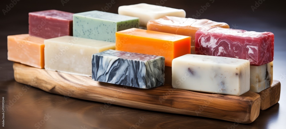 Handcrafted soap bars in various shapes, colors, and scents. Handmade ...