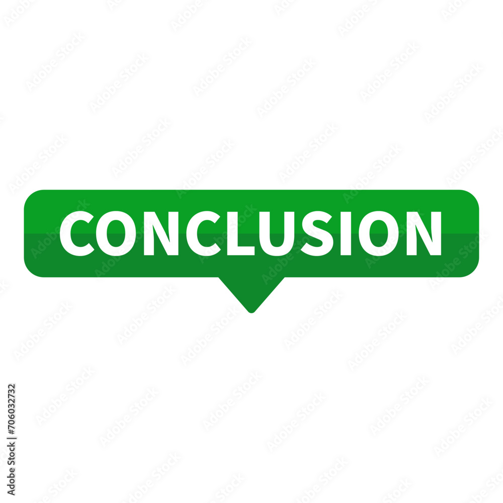Conclusion Green Rectangle Shape For Information Result Promotion ...