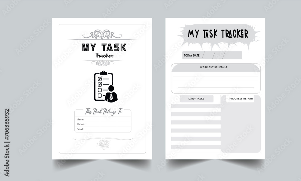 Vector de Stock My Task Tracker. Daily Gratitude Monthly & Yearly ...