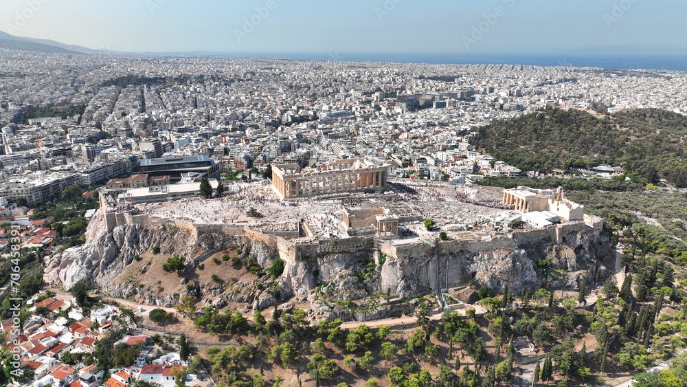 Aerial drone photo of iconic and picturesque Plaka and Monastiraki ...