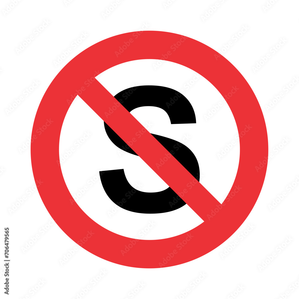 Isolated red Not Allowed sign, Prohibition sign or stop sign ...