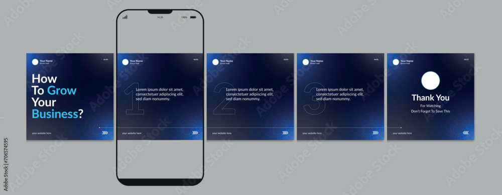 Linkedin Carousel Post Design, editable social media Instagram carousel ...