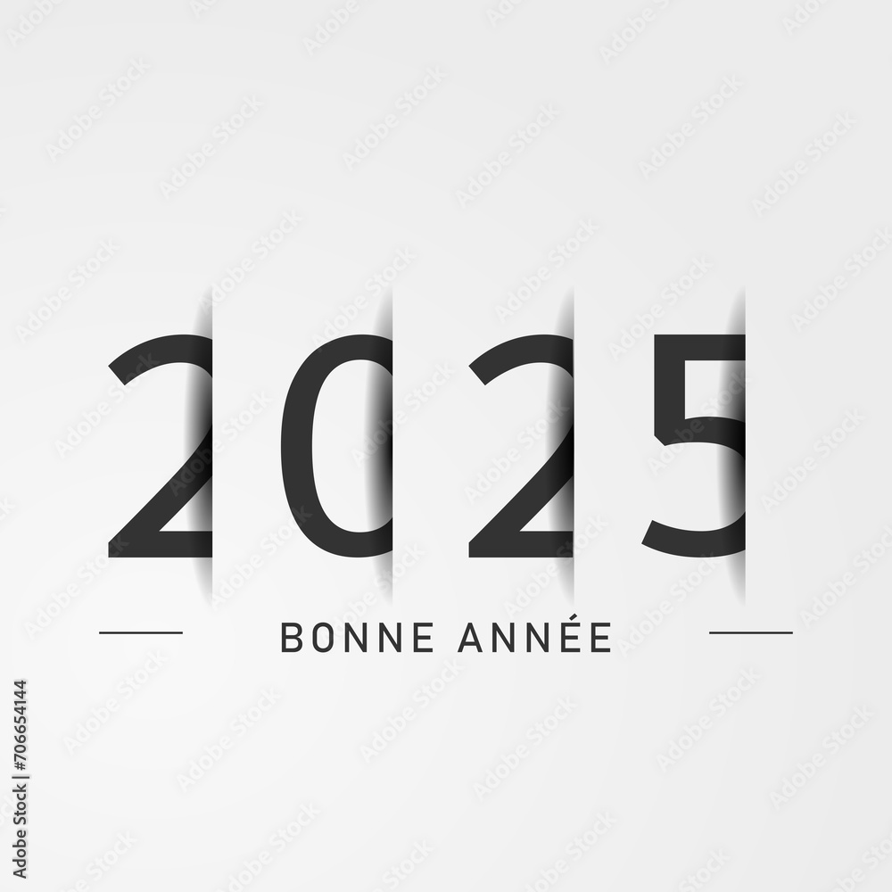 Bonne année - meilleurs vœux 2025 - vecteur pour affiche, bannière, salutation et célébration du ...