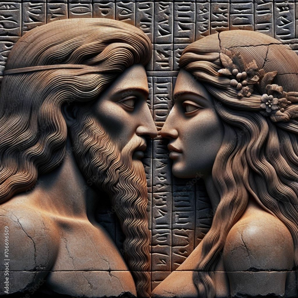 Stock-Illustration „Los anunnakis son un grupo de deidades sumerias y ...