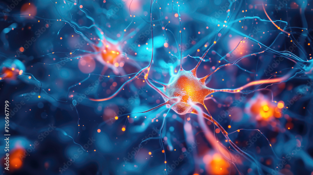 Neural Network Glow. A vivid representation of neuron activity and synaptic connections in the ...