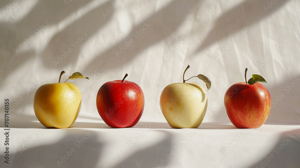 Experience the bountiful harvest of three luscious apples, a delightful ...