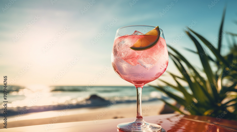 Product photograph of Gin Tonic sparkling cocktail with lime in the ...