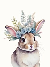 Floral Rabbit Free Stock Photo - Public Domain Pictures