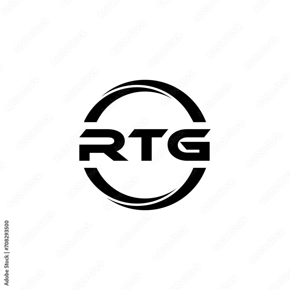 RTG letter logo design with white background in illustrator, cube logo ...