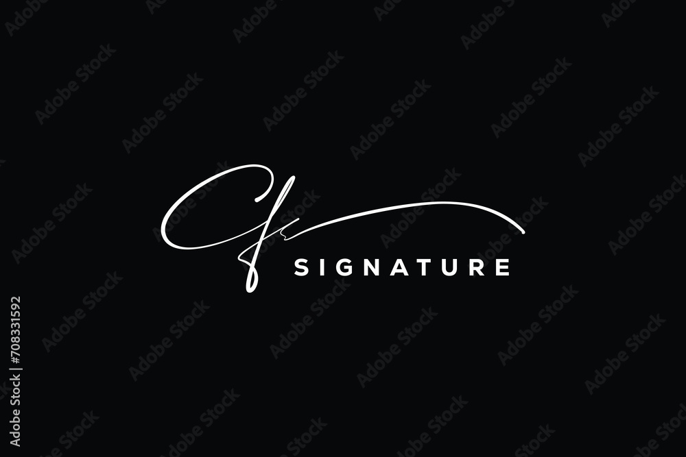 CF initials Handwriting signature logo. CF Hand drawn Calligraphy ...