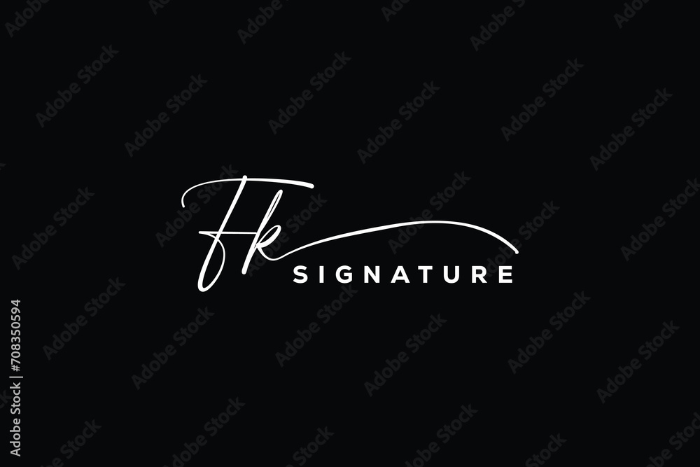 FK initials Handwriting signature logo. FK Hand drawn Calligraphy ...