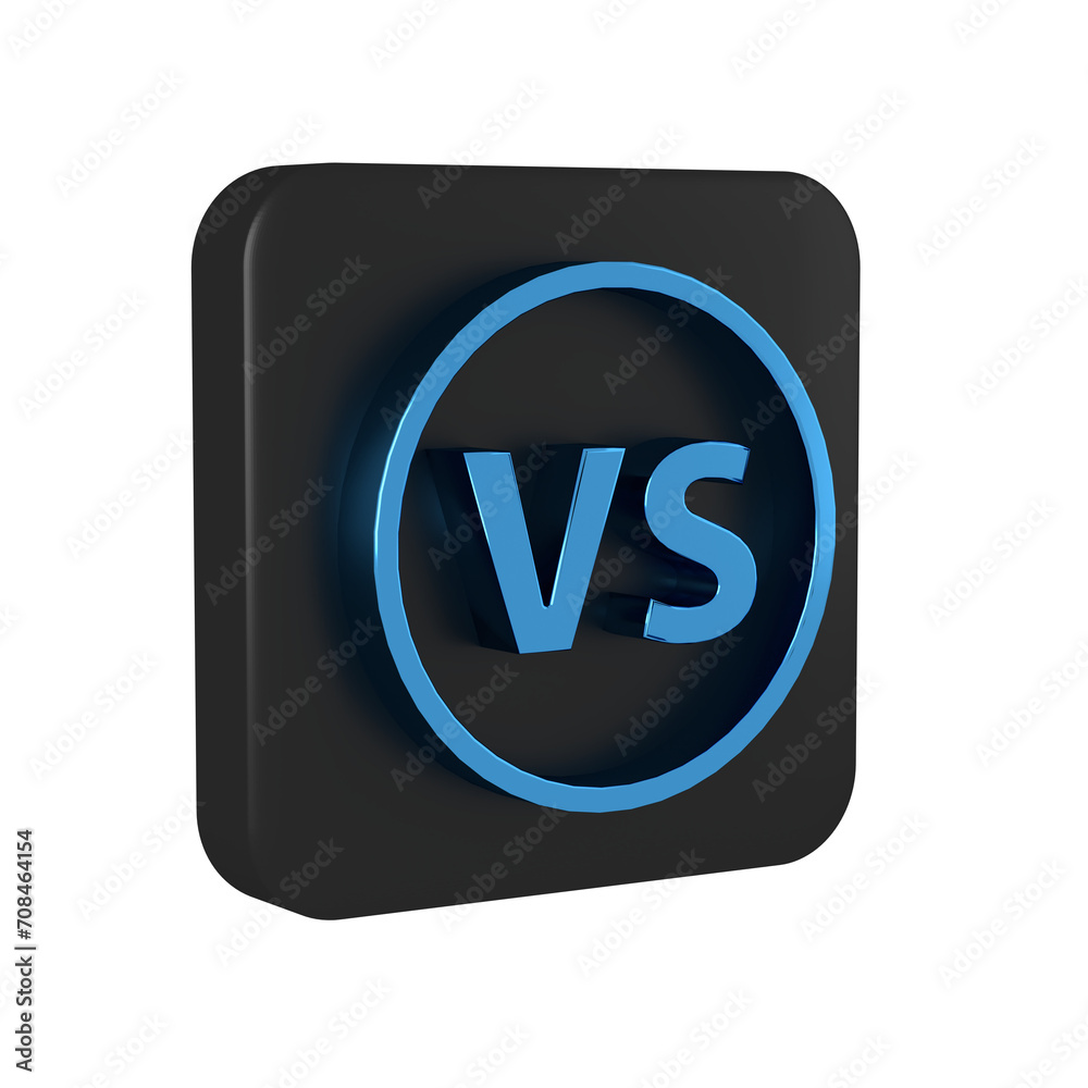 Blue VS Versus battle icon isolated on transparent background ...
