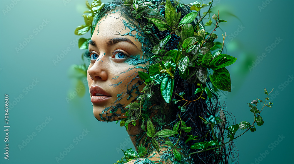 Woman Celebrating Connection to Nature. Rejuvenating Energy ...