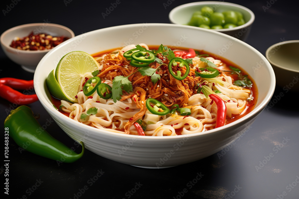 Vietnamese pho with sriracha hot sauce, Photos for cafe and restaurant ...