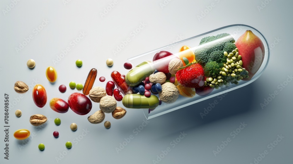 Medicine health concept. Nutritional supplement and vitamin supplements ...