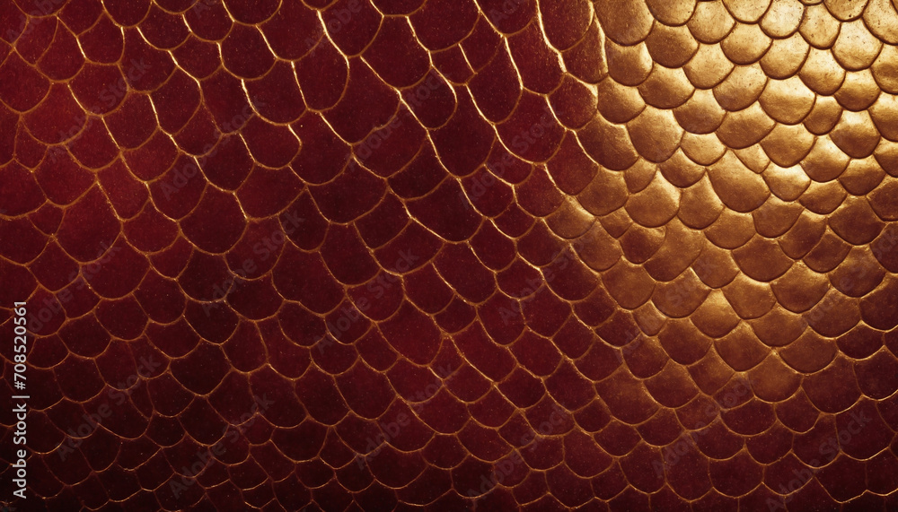 A red dragon scale emitting on golden light texture,Snake Scale ...