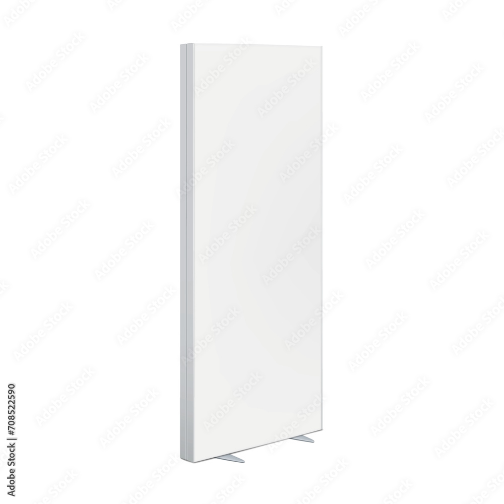 Blank advertising lightbox standee isolated on white background ...
