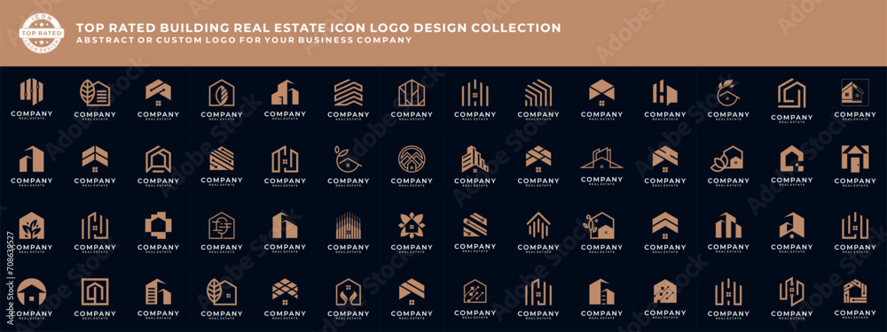 Luxury home building logos mega collection Stock Vector | Adobe Stock
