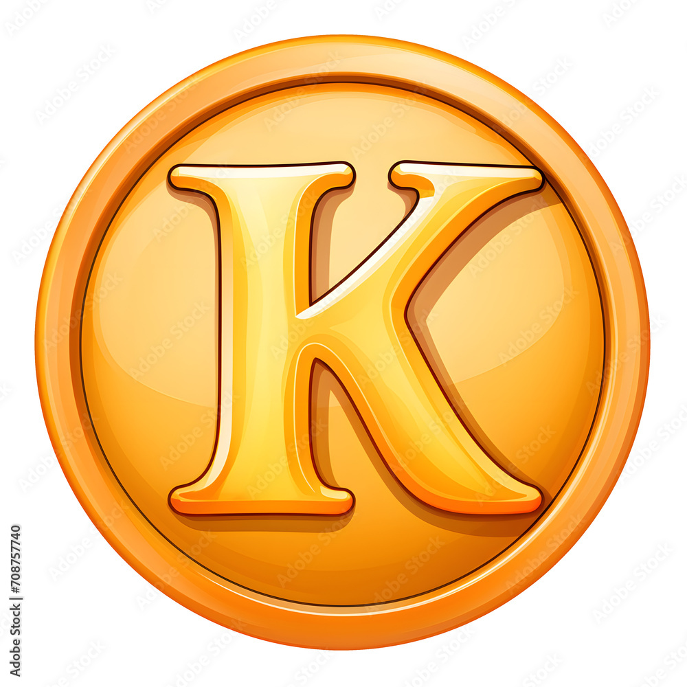 The letter K in orange, letter clipart, character clipart, alphabet ...