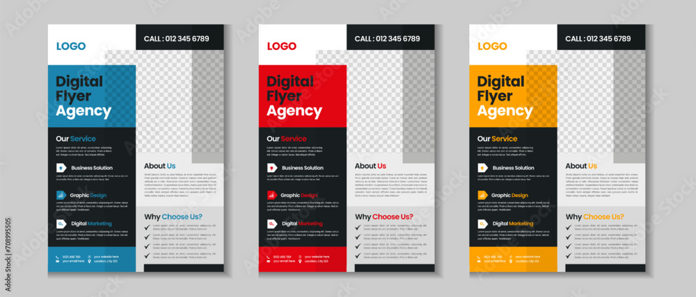Business flyer collection, corporate poster, flyer bundle, flyer ...