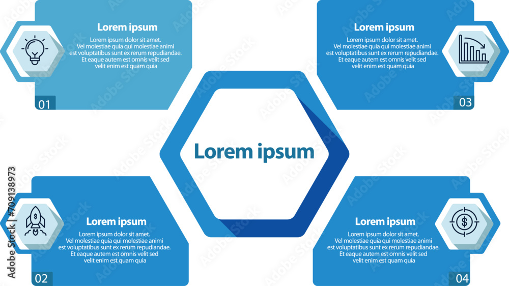 Collection of vector circle chart infographic templates for ...