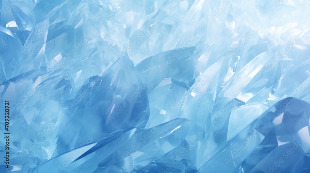 Crystal Ice Cave: Icy Blue and White Crystal Cave Patterns with Sharp ...