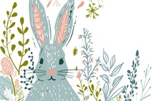Floral Rabbit Free Stock Photo - Public Domain Pictures