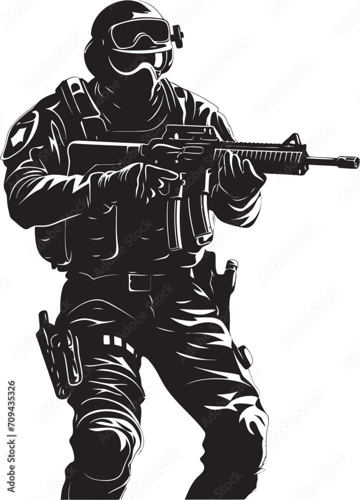 Tactical Triumph Vector Black Logo for SWAT Police Operations Dynamic ...