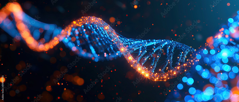 Human cell biology DNA strands molecular structure illustration Stock ...