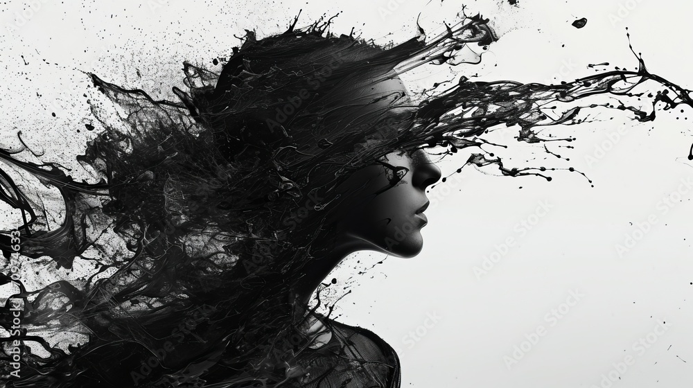 Controlled Release: Noir Eruption Digital Art Depicting Dark Desires ...