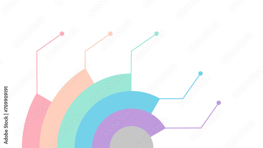Blank company milestone timeline infographic template as vector with 5 ...