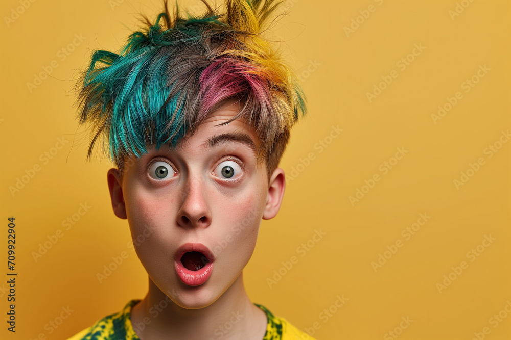 Stock-Illustration „Surprised pin up style man with retro hairstyle ...