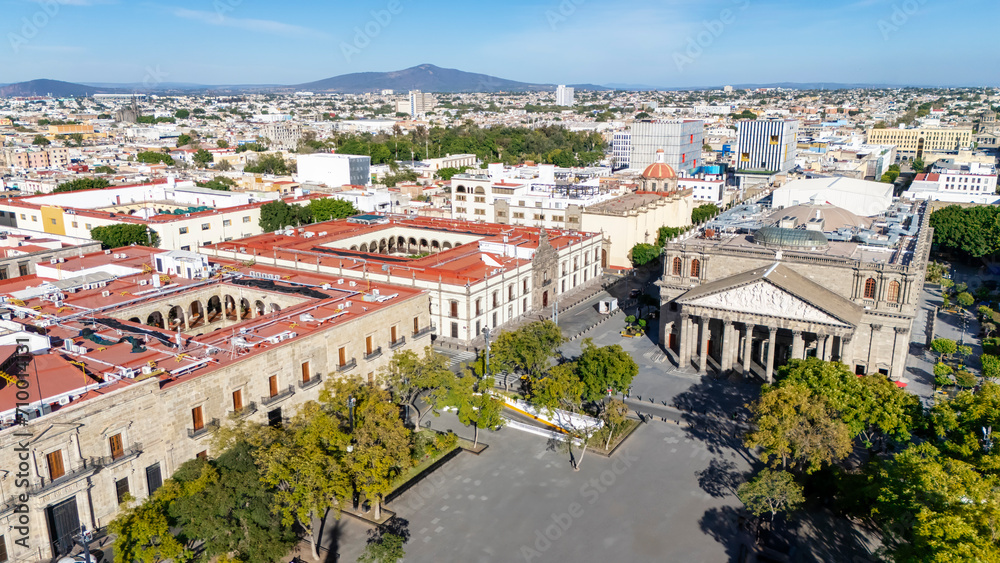Foto de Stock Teatro del Degollado, hermosa vista aérea del histórico y ... Foto de Stock Teatro del Degollado, hermosa vista aérea del histórico y ...