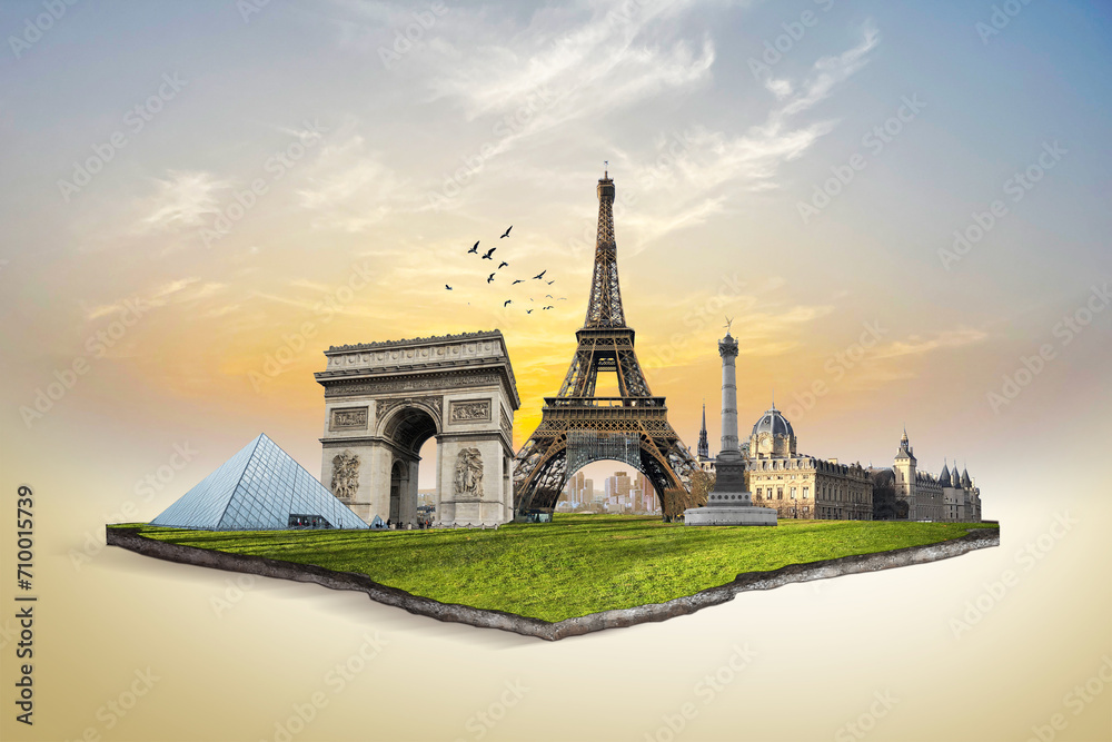 stunning view of Paris city of France. The city is home to some of the ...