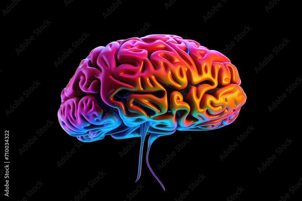 Neural crest cells neurology brain illustration. Neuromodulation ...