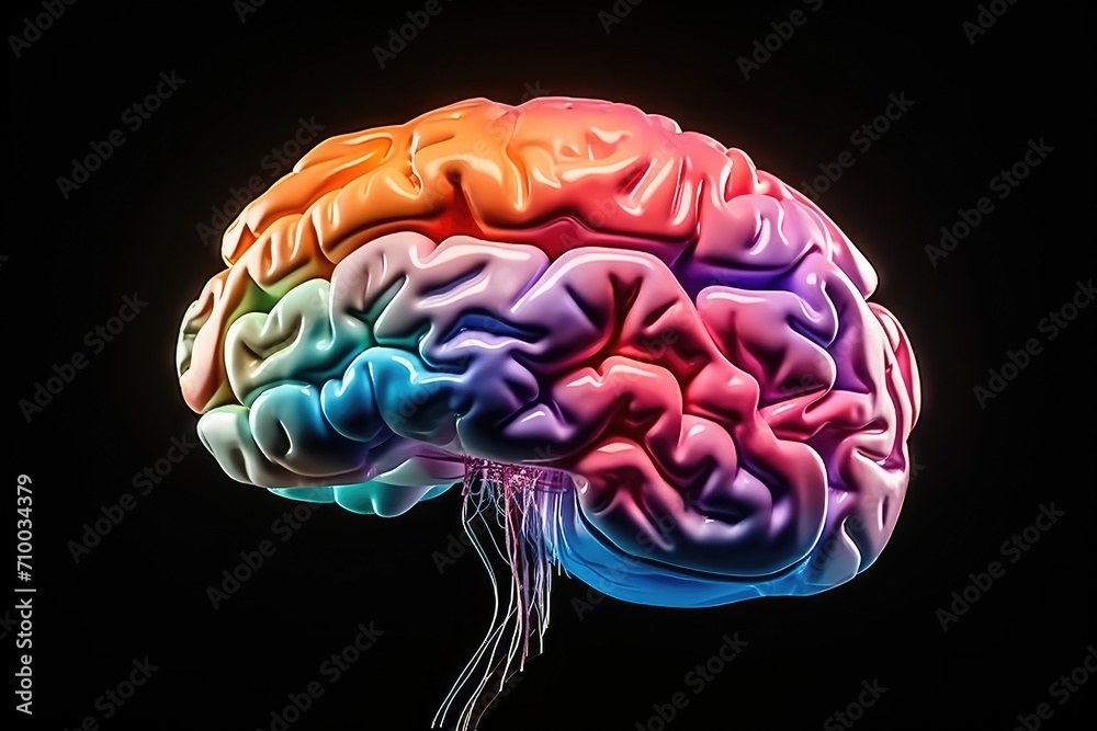 Neural crest cells neurology brain illustration. Neuromodulation ...