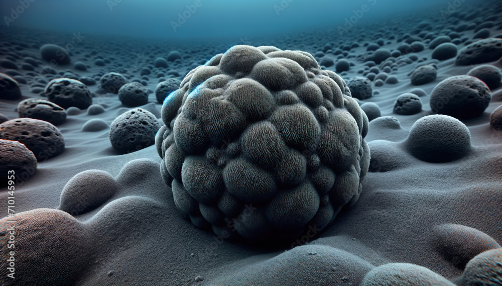 Photo Stock Manganese nodules on the sea floor these are mineral ...