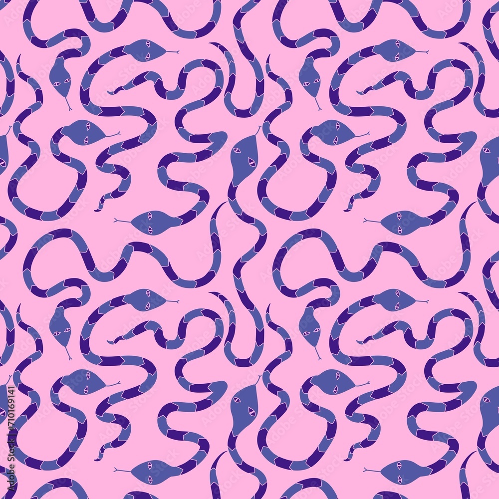 Cartoon animals seamless snakes pattern for wrapping paper and fabrics ...