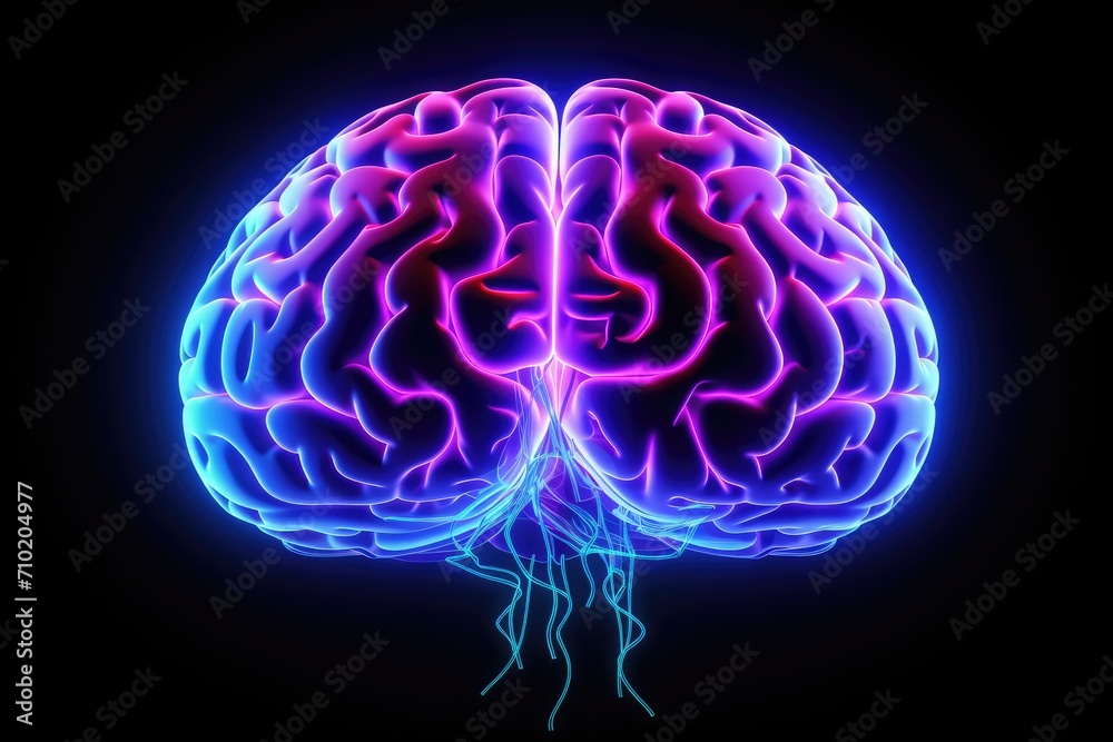 3D Brain Science Scientific Neural networks, cortical columns neural ...