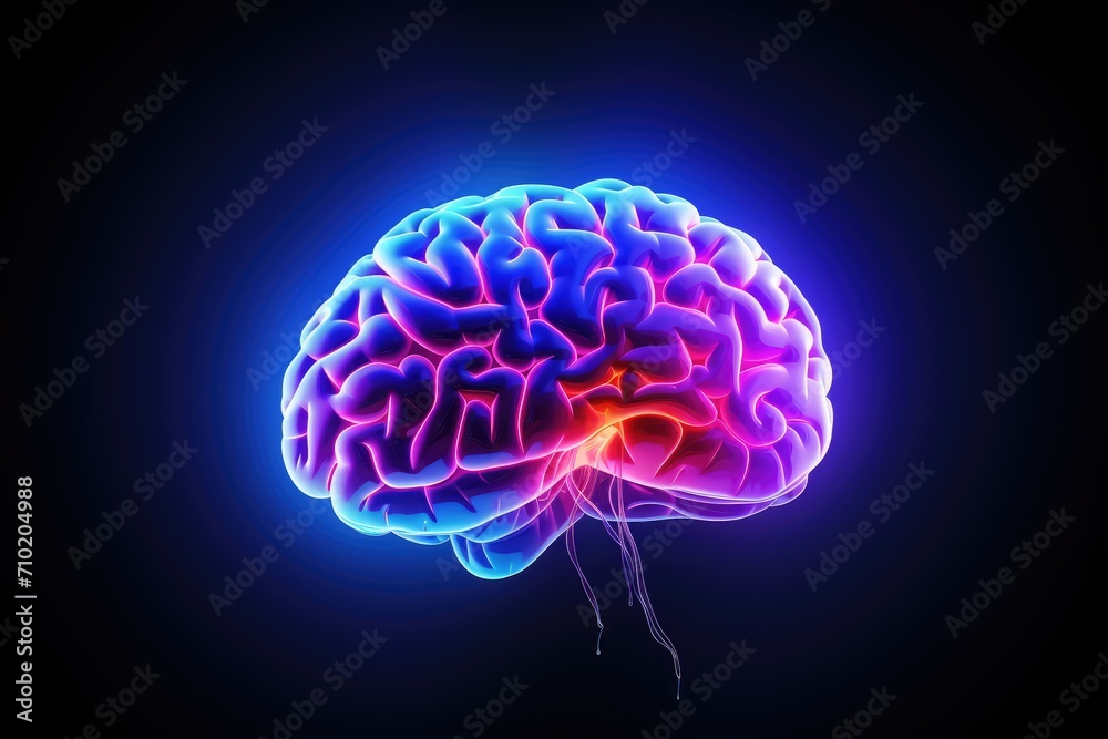 3D Brain Science Scientific Neural networks, cortical columns neural ...