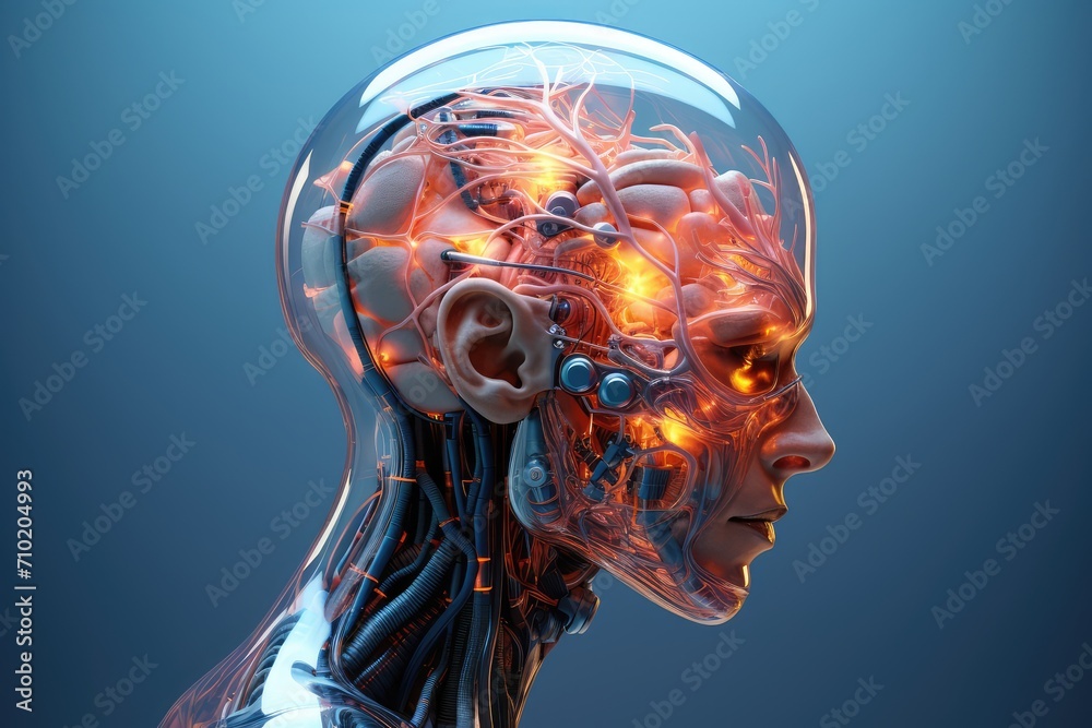 Illustration Stock 3D Brain Science Scientific Neural networks ...