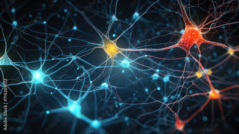 Neuronal network neurons, synapses, connections to Peripheral Nervous ...