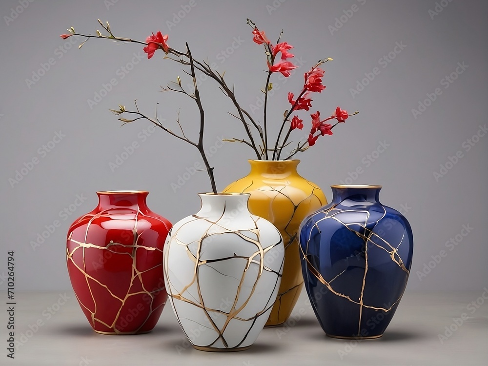 Watch as your kinsugi flower vase design comes to life with a modern ...