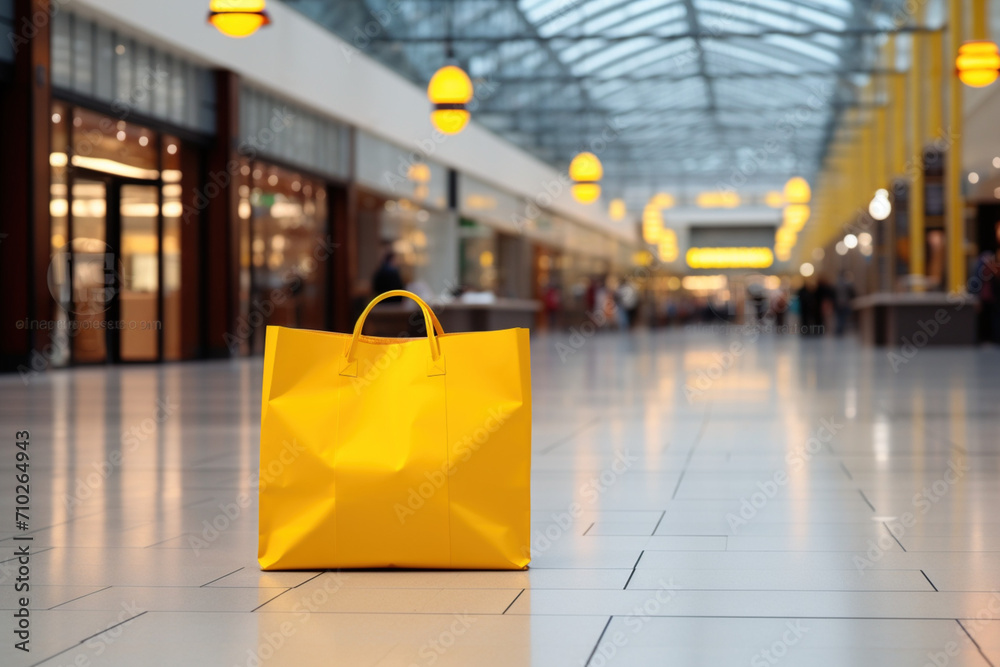 Mall discounts, good purchases. Indoor studio shot. Shopping and sale ...