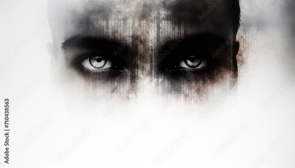 Stock-Illustration „Mystical creepy creature in the shadows. Scary ...