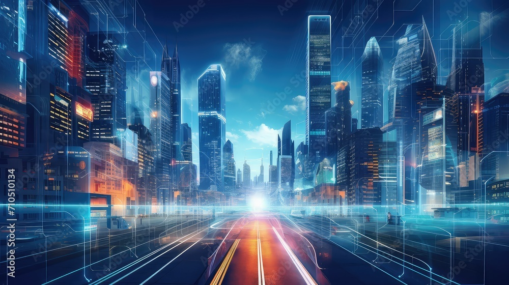 transformation technology innovation background illustration artificial ...