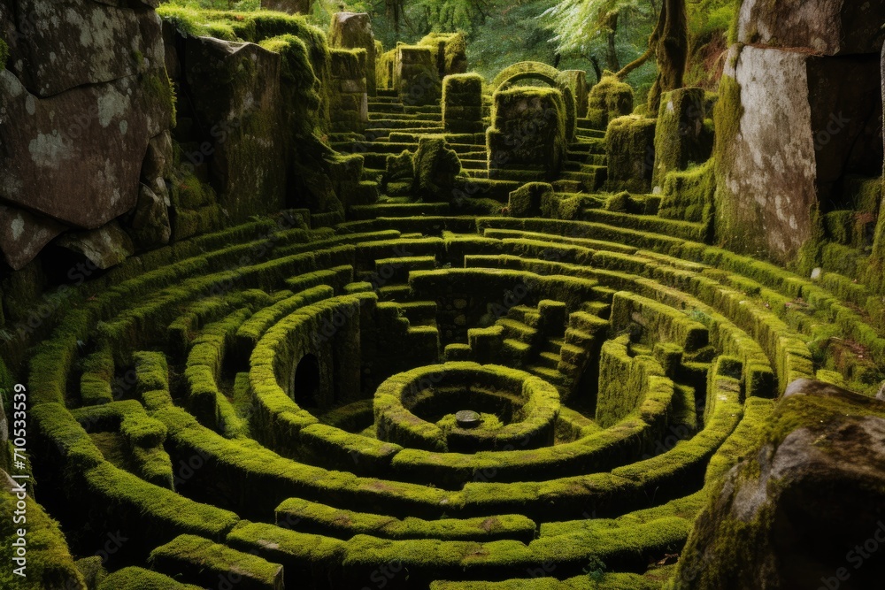Get lost in the challenge of navigating through the circular maze ...