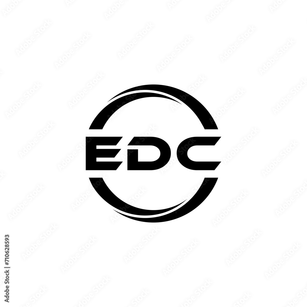 Image vectorielle Stock EDC letter logo design with white background in ...